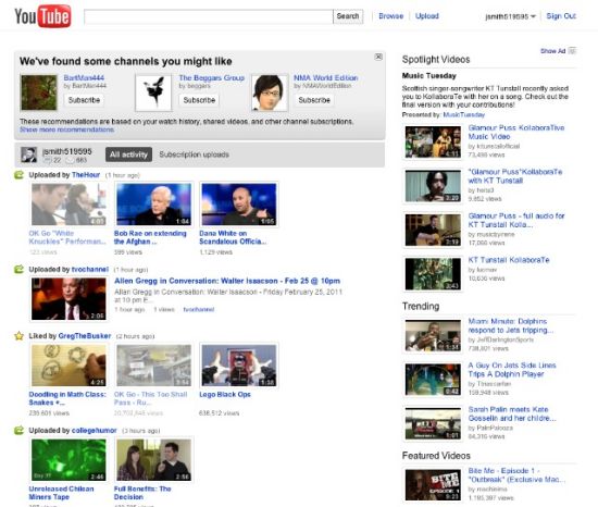YouTube改版主页结合信息流_互联网_科技时代_新浪网